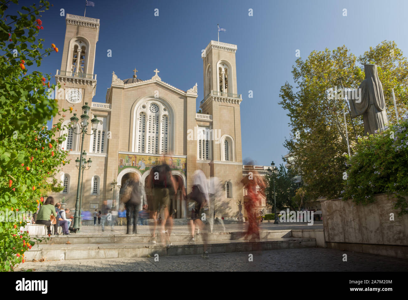 Walk in Athens, Plaka, Greece on a beautiful autumn afternoon with ...