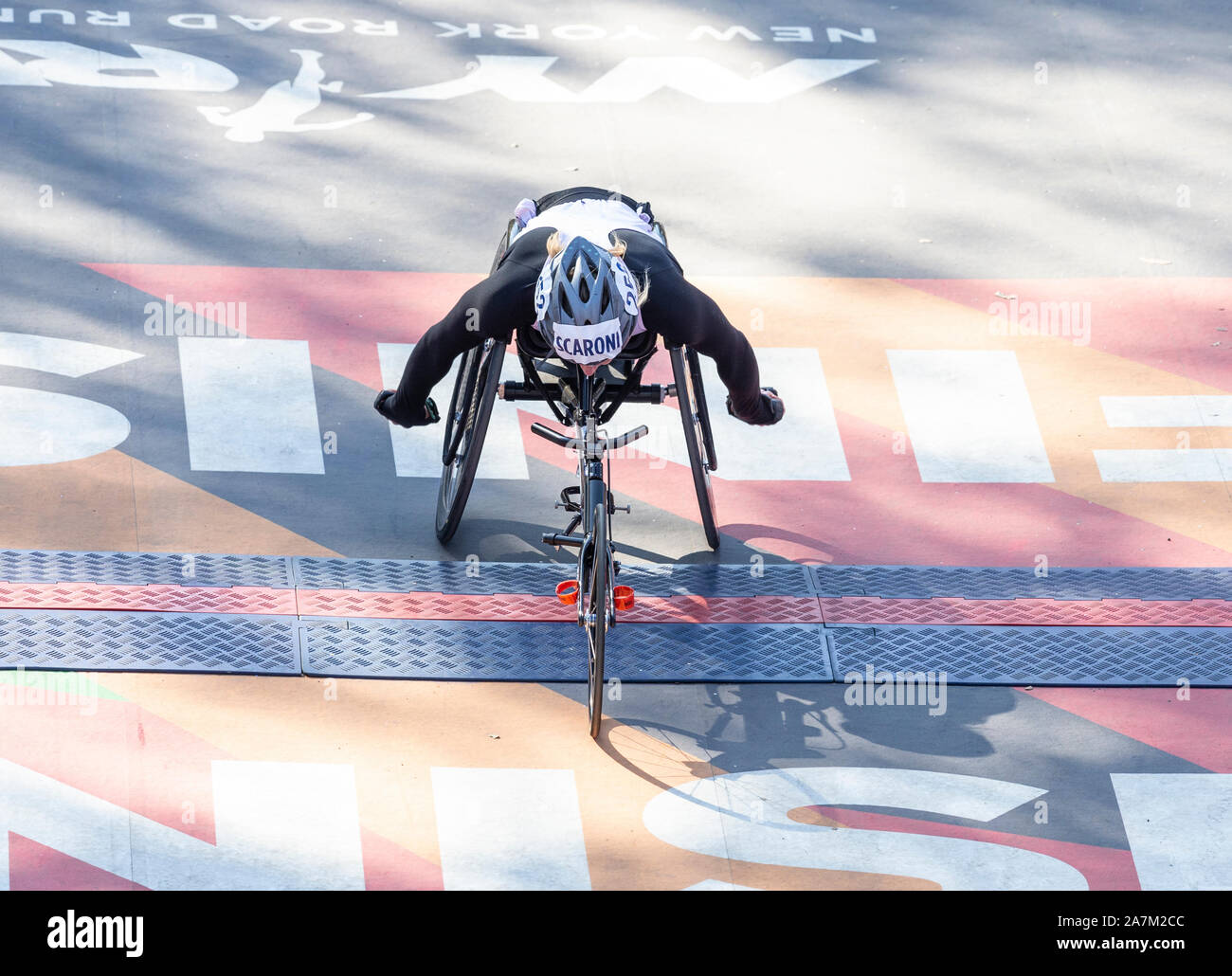 New York, NY - November 3, 2019: Susannah Scaroni of USA finishing 3rd ...