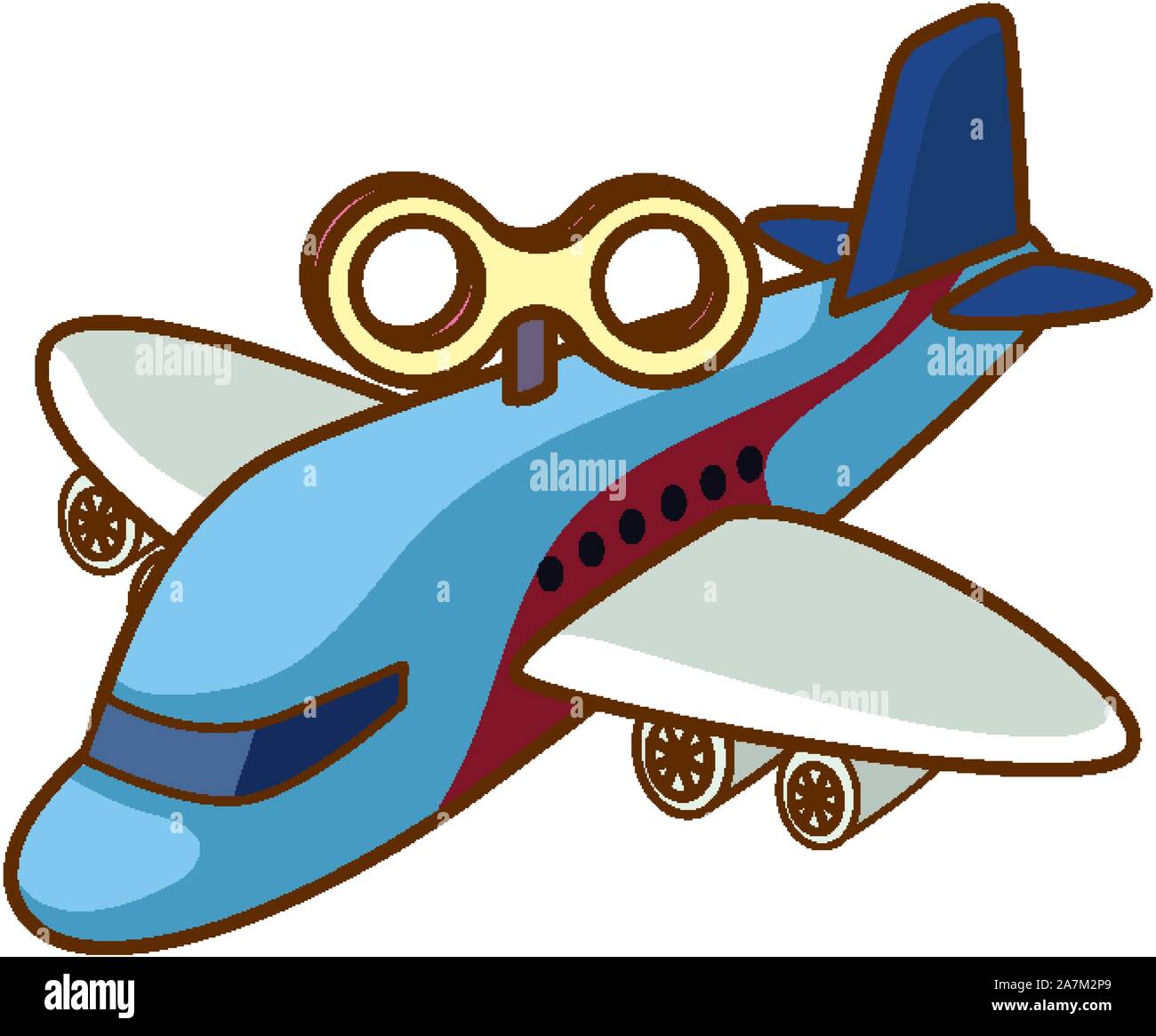 Toy airplane on white background illustration Stock Vector Image & Art ...