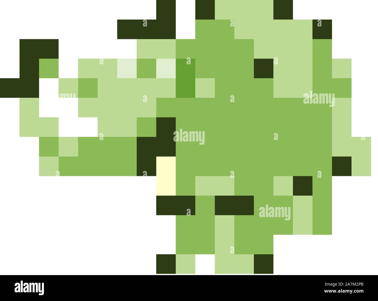 Isolated picture of green elephant illustration Stock Vector Image ...
