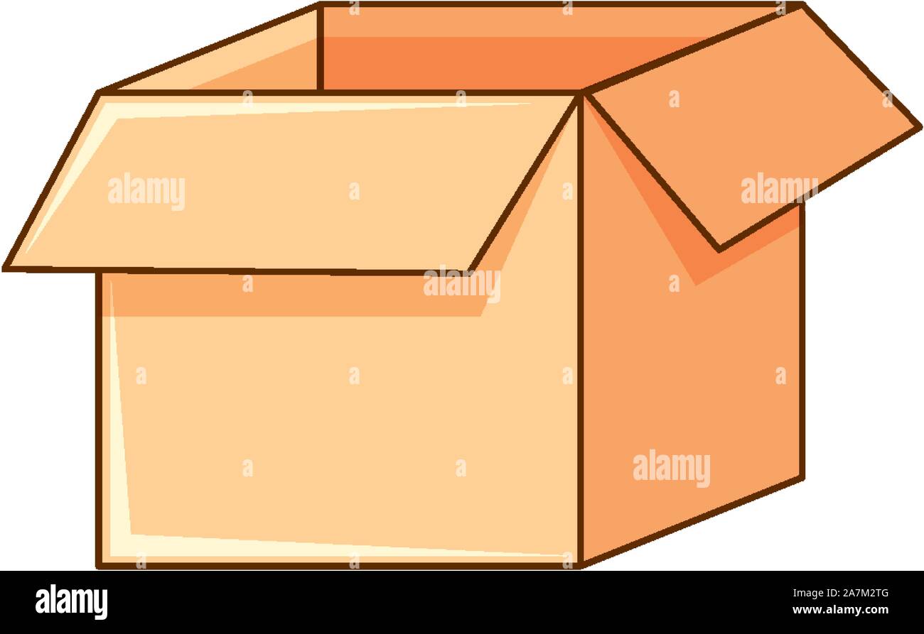 Cardboard box on white background illustration Stock Vector Image & Art ...