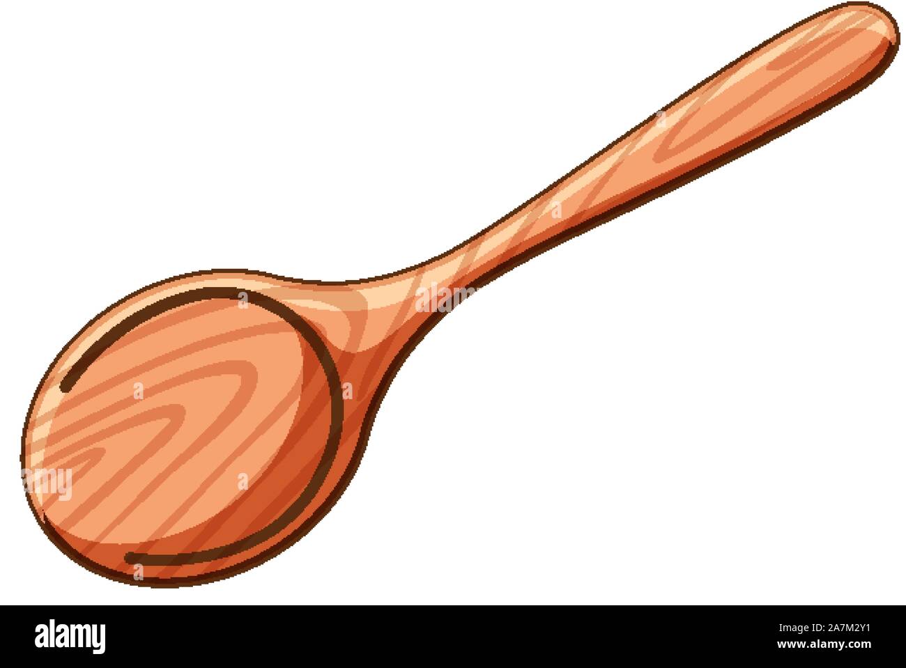 Wooden spoon on white background illustration Stock Vector Image & Art ...