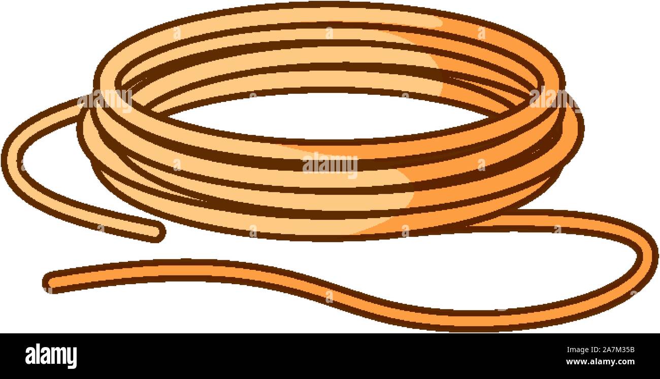 Brown rope on white background illustration Stock Vector Image & Art ...