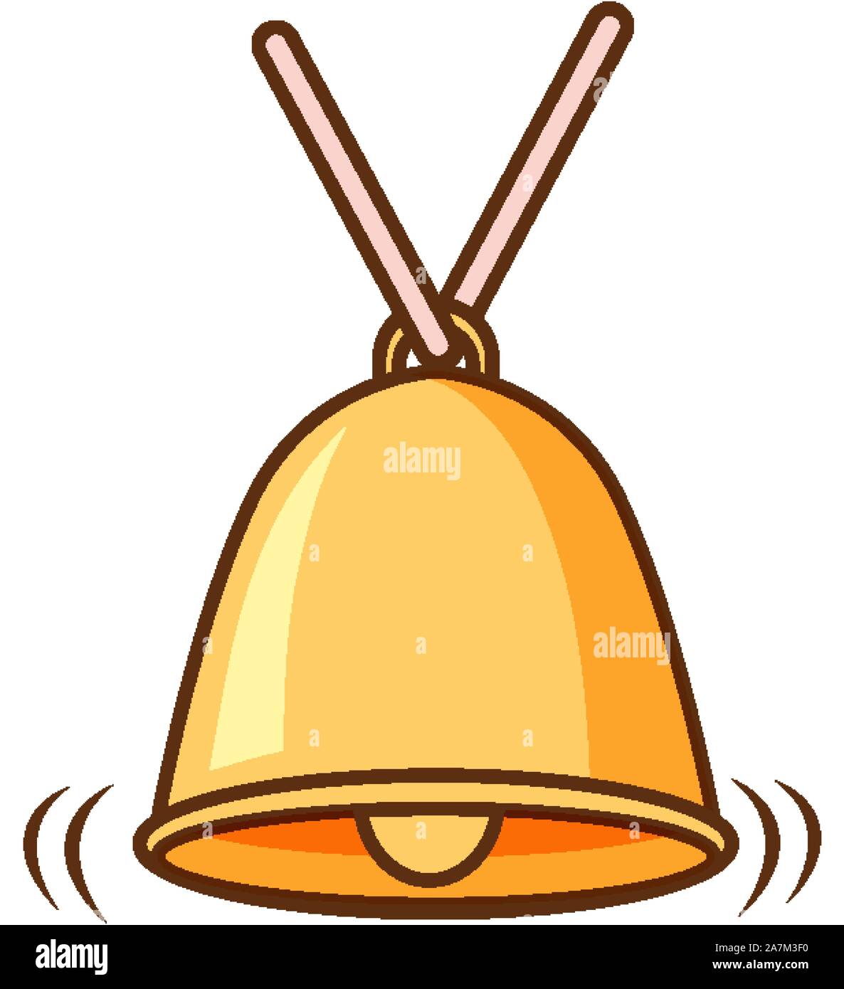 Golden bell on white background illustration Stock Vector Image & Art ...