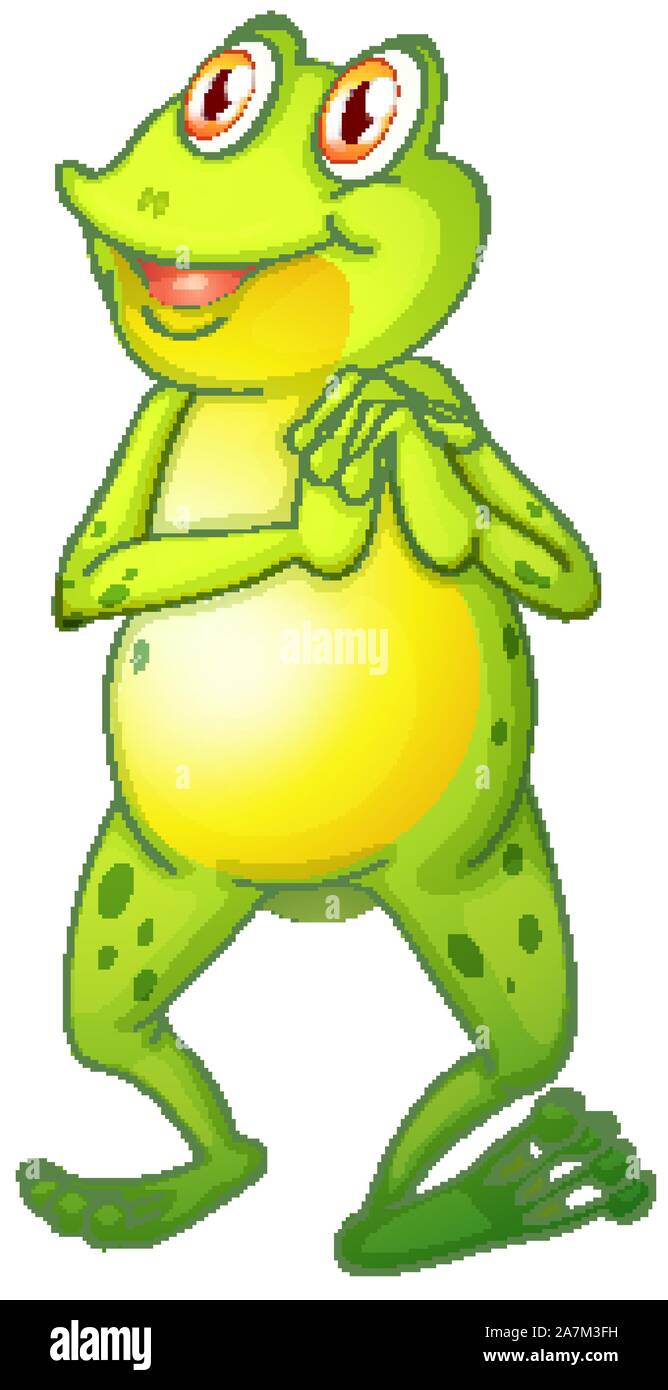 Happy frog on white background illustration Stock Vector Image & Art ...