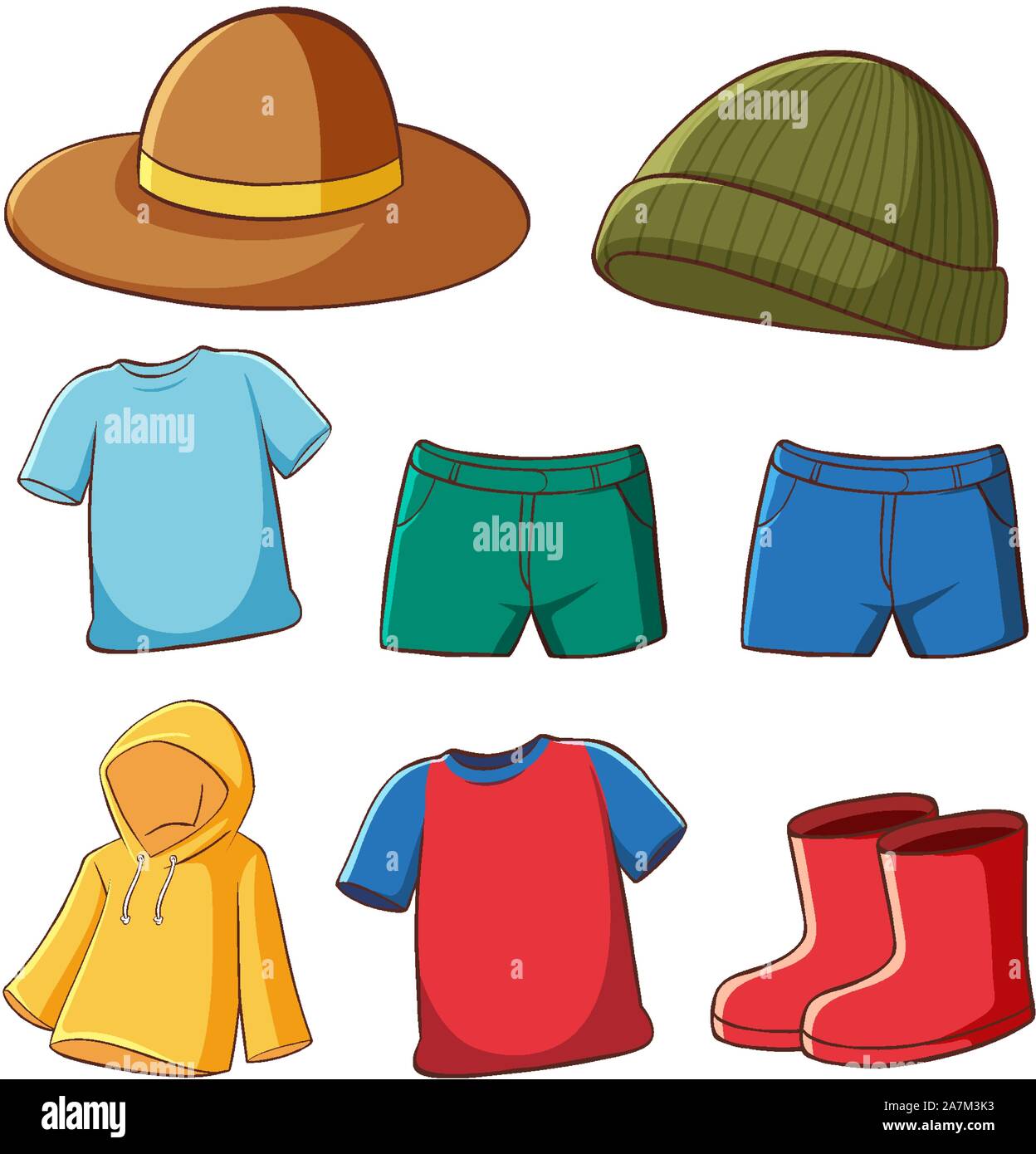 Set of isolated clothes illustration Stock Vector Image & Art - Alamy