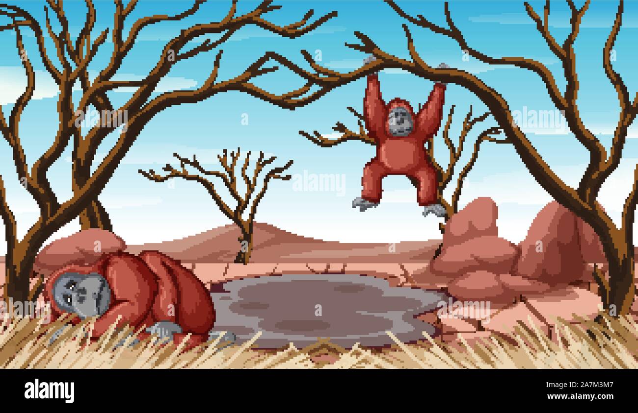 Protected monkeys Stock Vector Images - Alamy