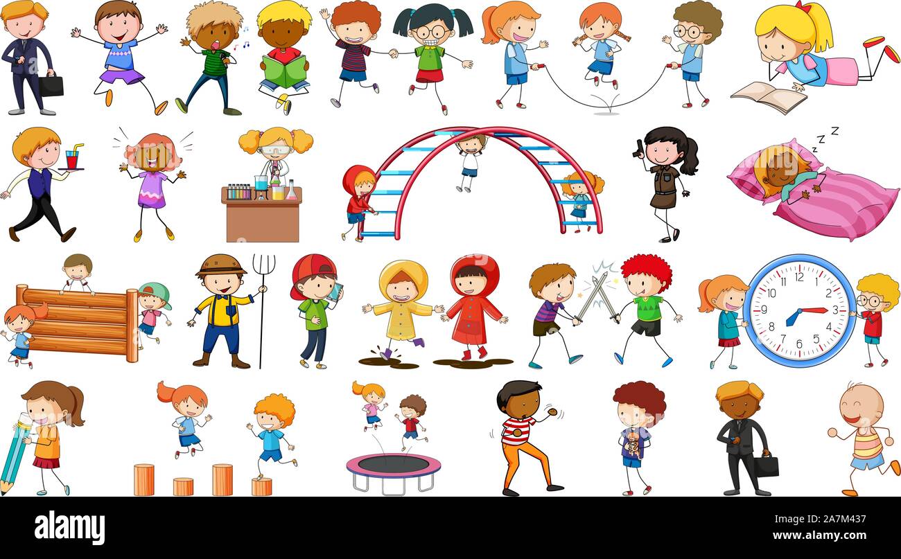 Group of simple characters illustration Stock Vector Image & Art - Alamy