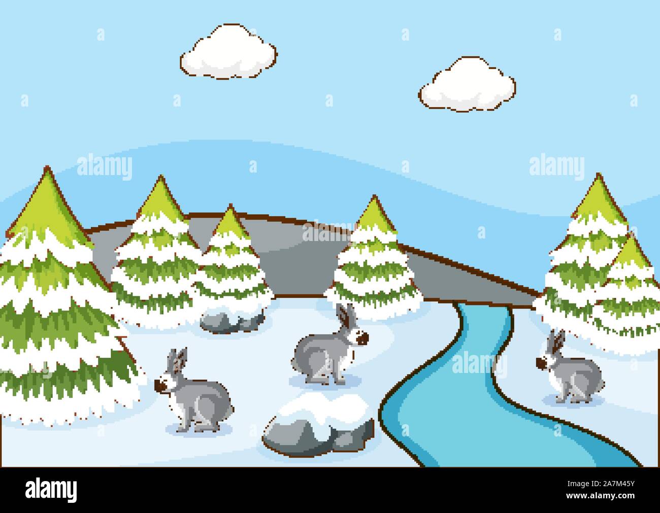 3 three bunny rabbit bunny rabbits Stock Vector Images - Alamy