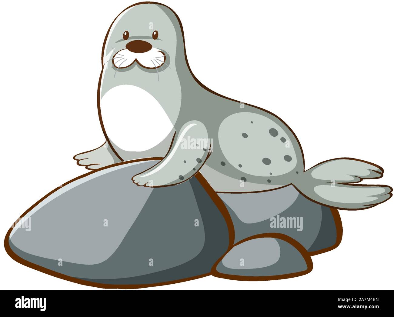 Isolated picture of cute seal illustration Stock Vector Image & Art - Alamy