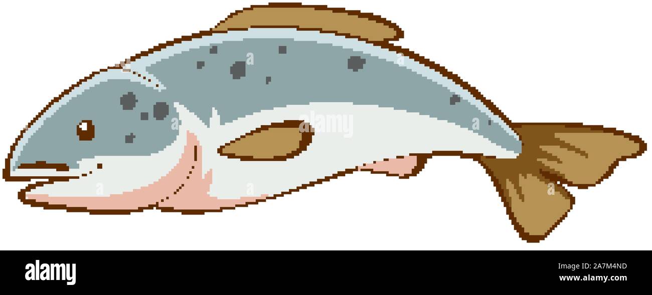 Fish on white background illustration Stock Vector Image & Art - Alamy