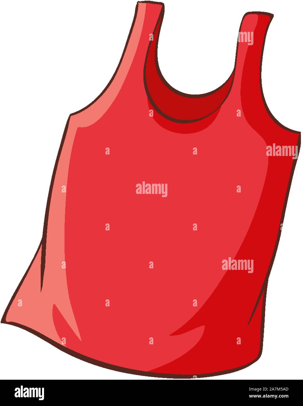 Red tanktop on white background illustration Stock Vector Image & Art ...