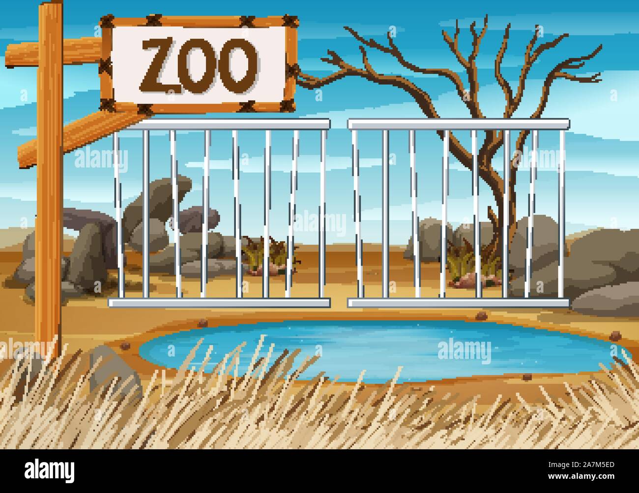 Zoo Entrance Background