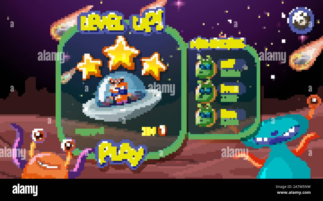 Space game concept background illustration Stock Vector Image & Art - Alamy