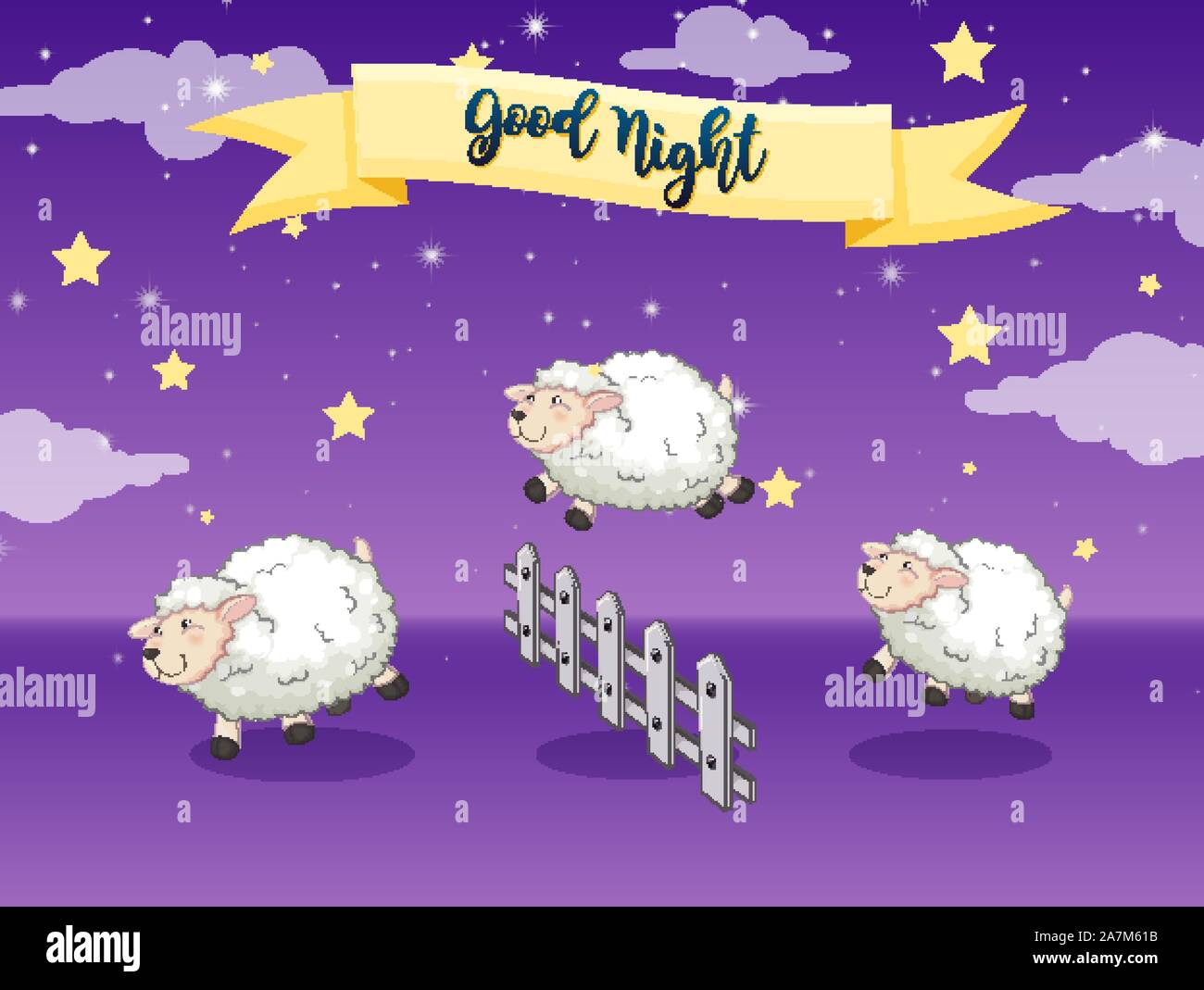 Counting sheep illustration hi-res stock photography and images - Alamy