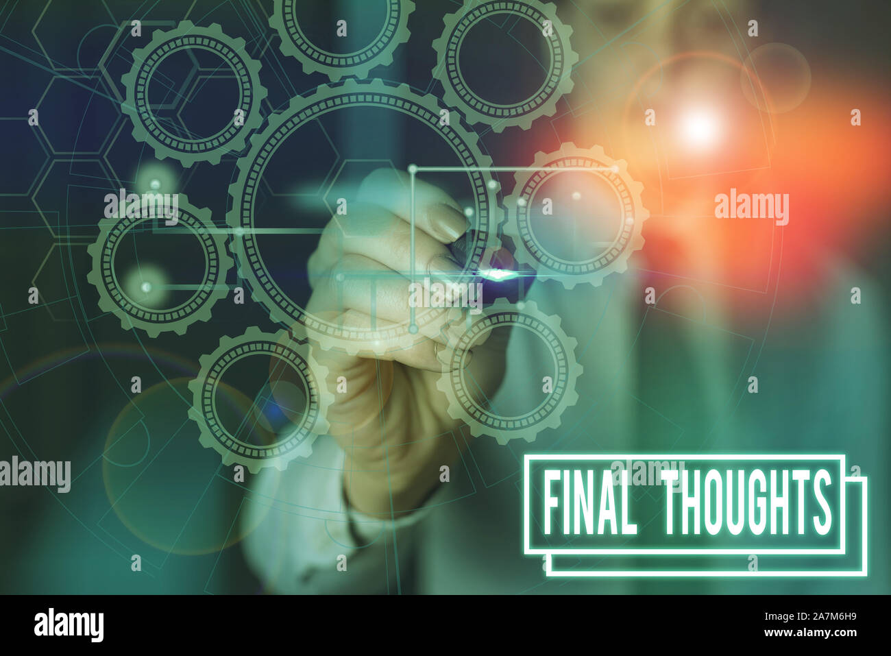 Writing note showing Final Thoughts. Business concept for the ...