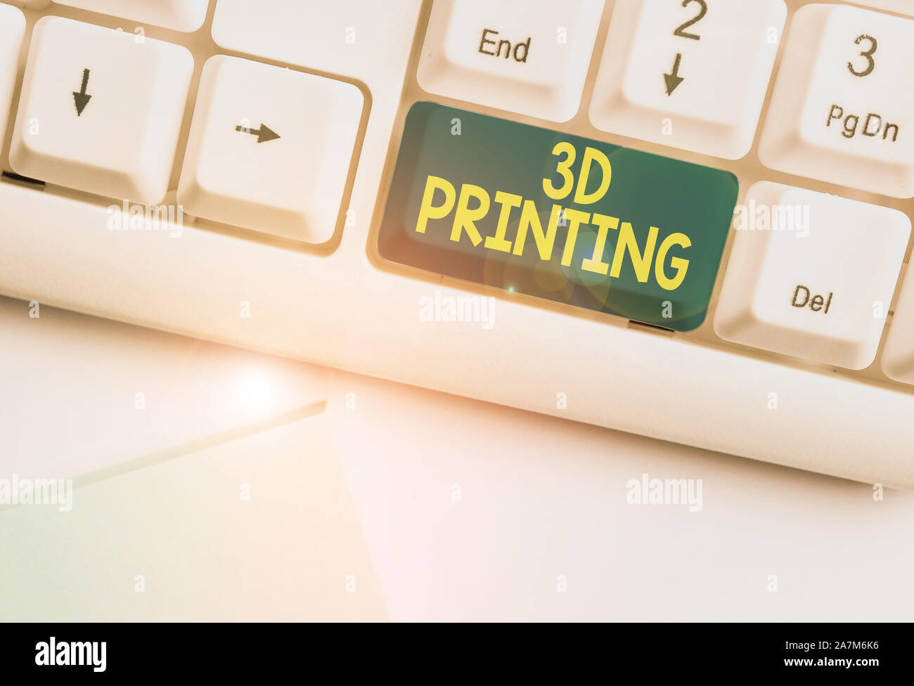Handwriting text 3D Printing. Conceptual photo making a physical object ...