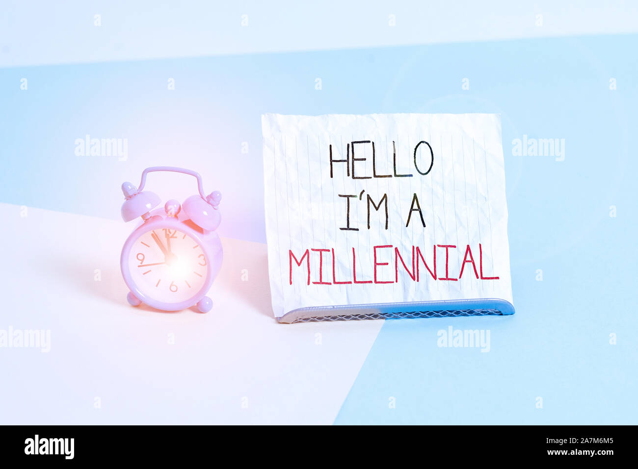 Conceptual hand writing showing Hello I M A Millennial. Concept meaning ...