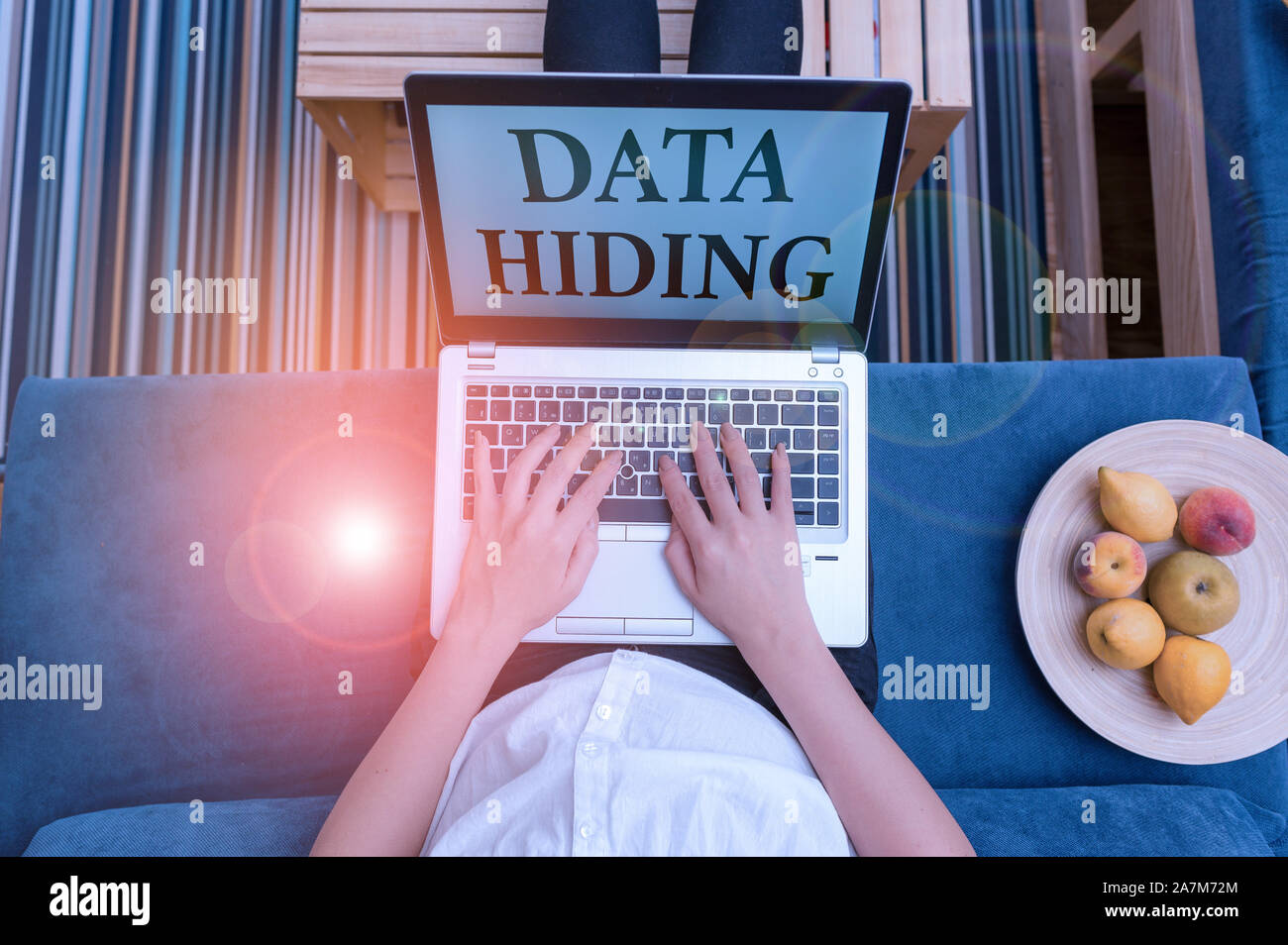 Word writing text Data Hiding. Business photo showcasing Secretly embedding data in graphics ...