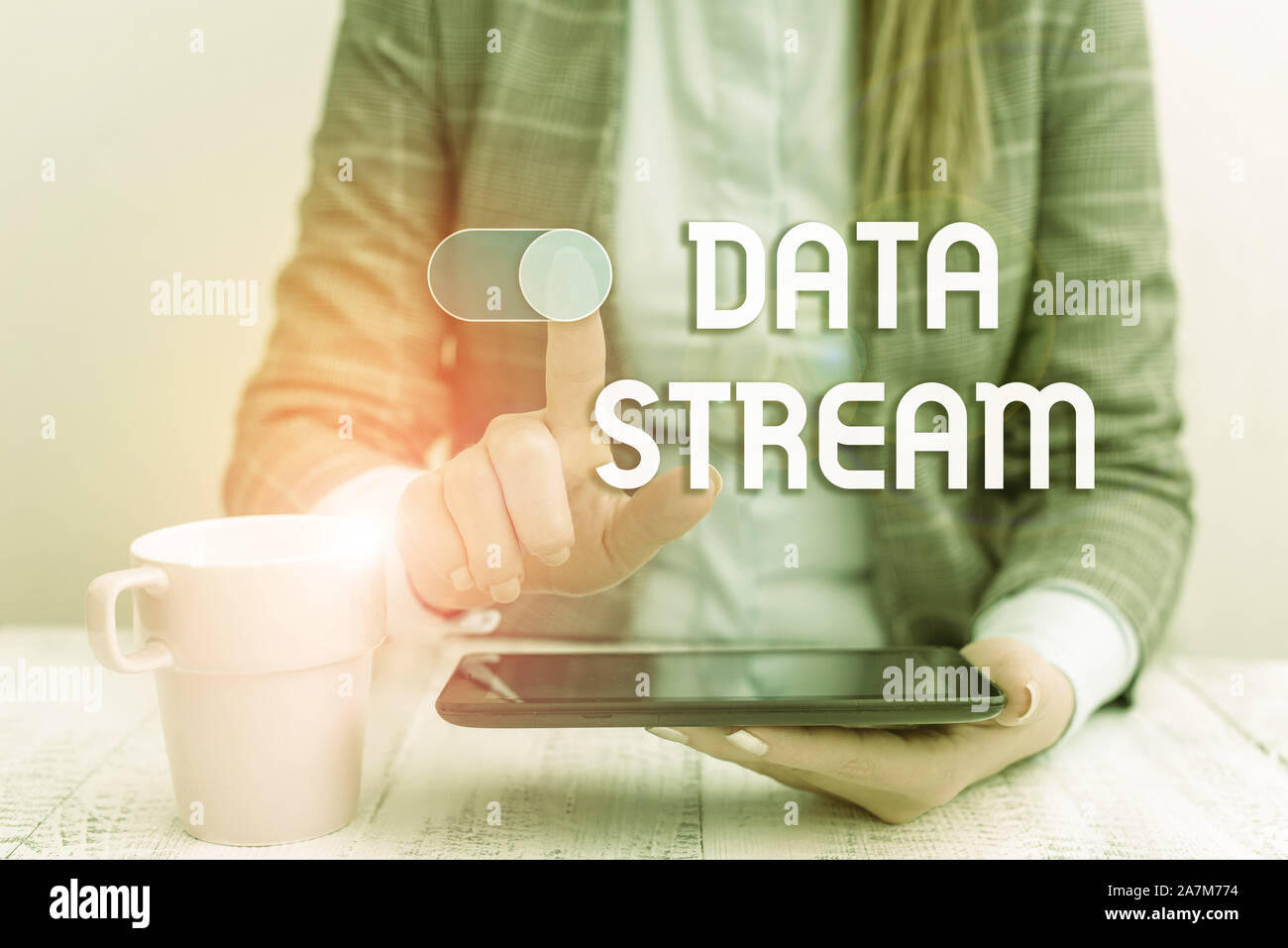 Text sign showing Data Stream. Business photo text sequence of ...