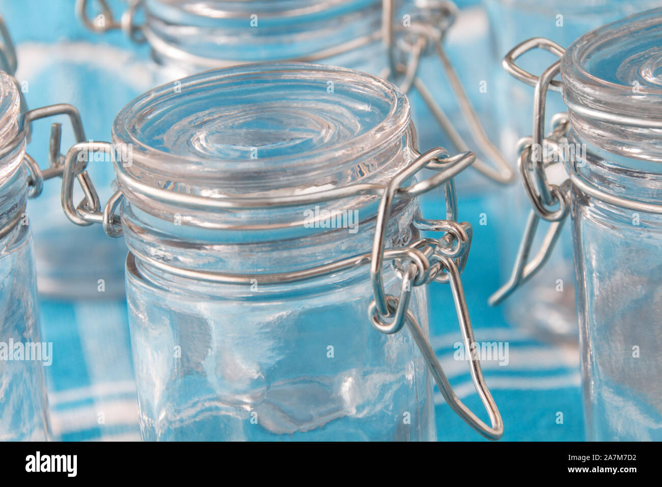 Close-up view of preserving jars as background Stock Photo - Alamy