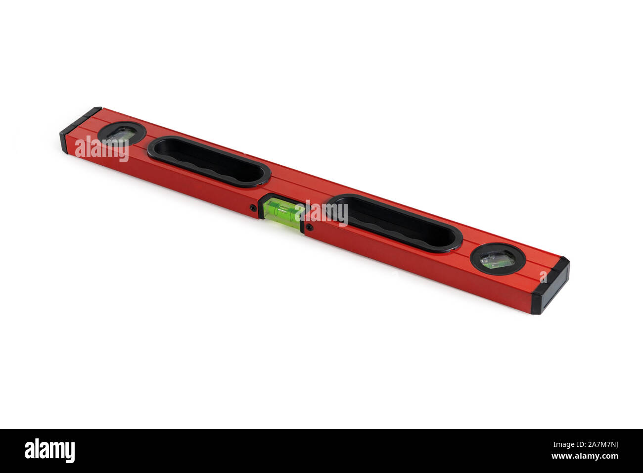 Building level aluminum red. Isolated over white background Stock Photo ...