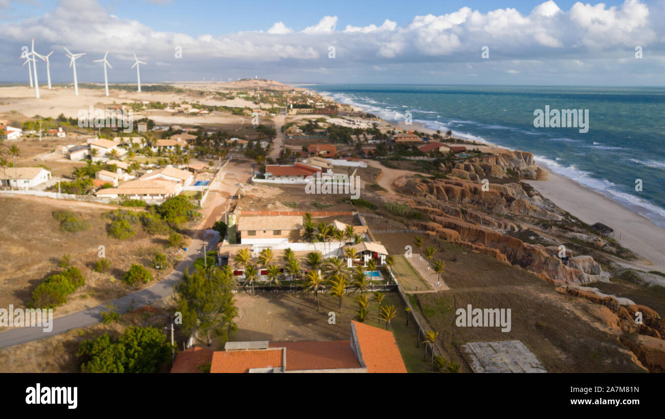 blue ocean on a rural beach nearby fortaleza, brazil Stock Photo - Alamy