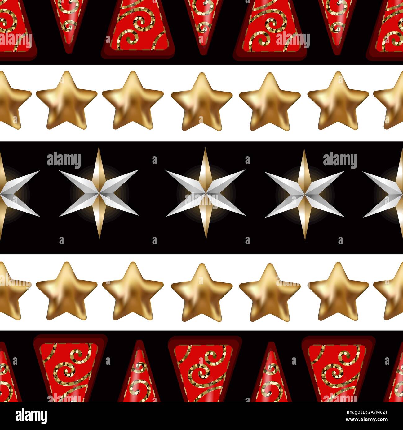 Seamless pattern with Christmas star. Vector Stock Vector Image & Art ...