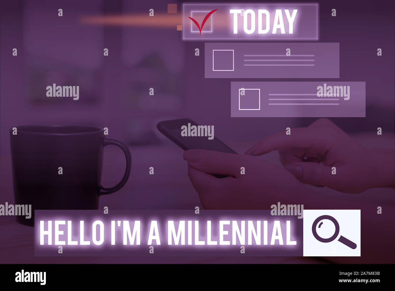 Conceptual hand writing showing Hello I M A Millennial. Concept meaning ...