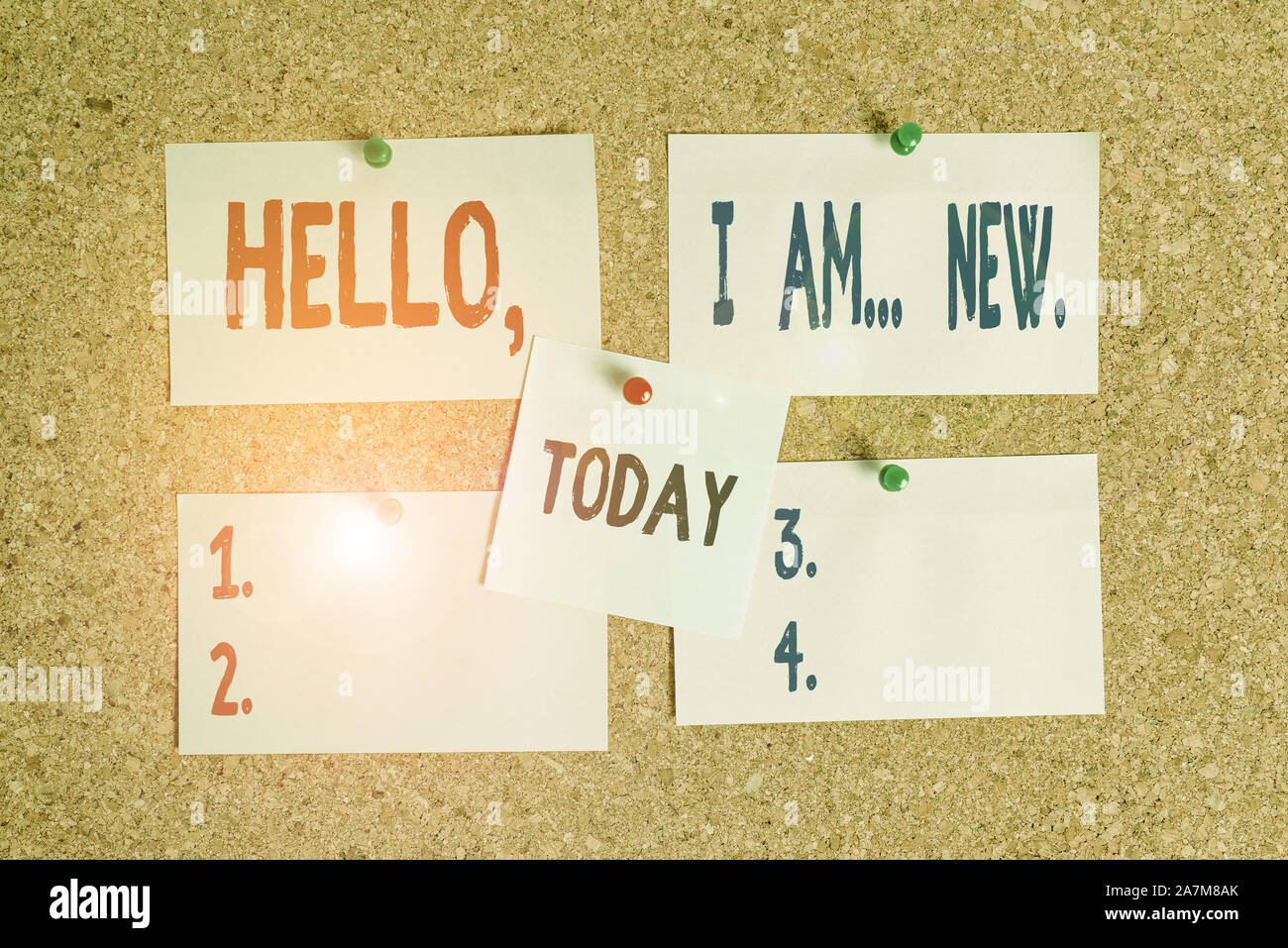 Text sign showing Hello I Am New. Business photo text introducing ...