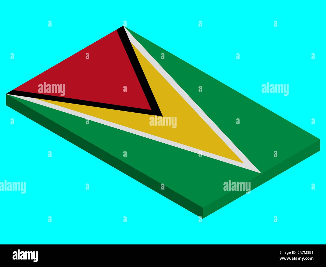 Flag of Guyana Vector 3D illustration eps 10 Stock Vector Image & Art ...
