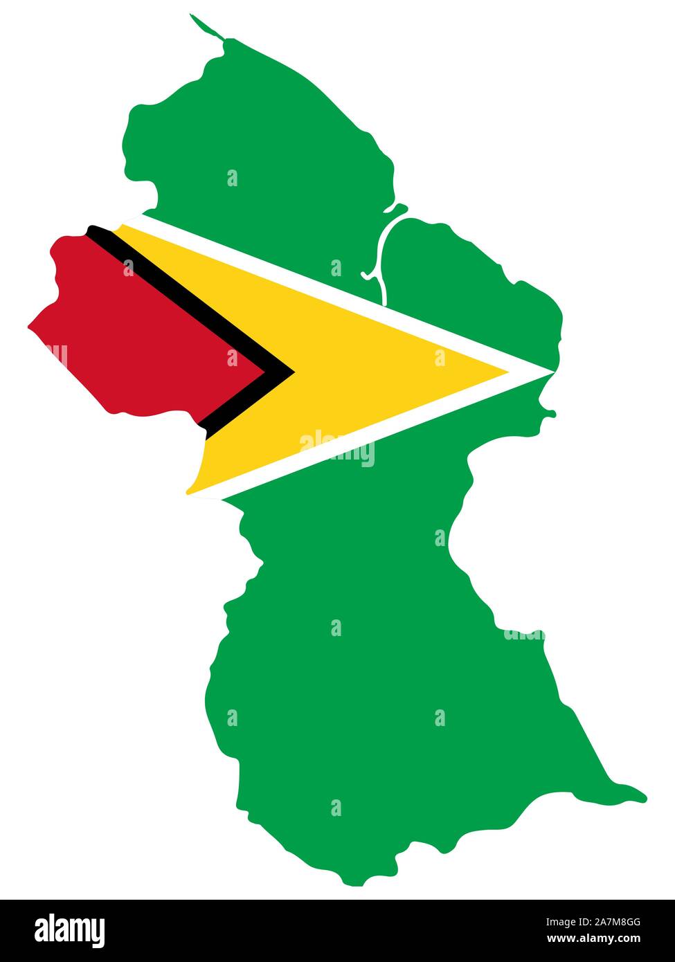 Guyana map flag vector illustration eps 10 Stock Vector Image & Art - Alamy