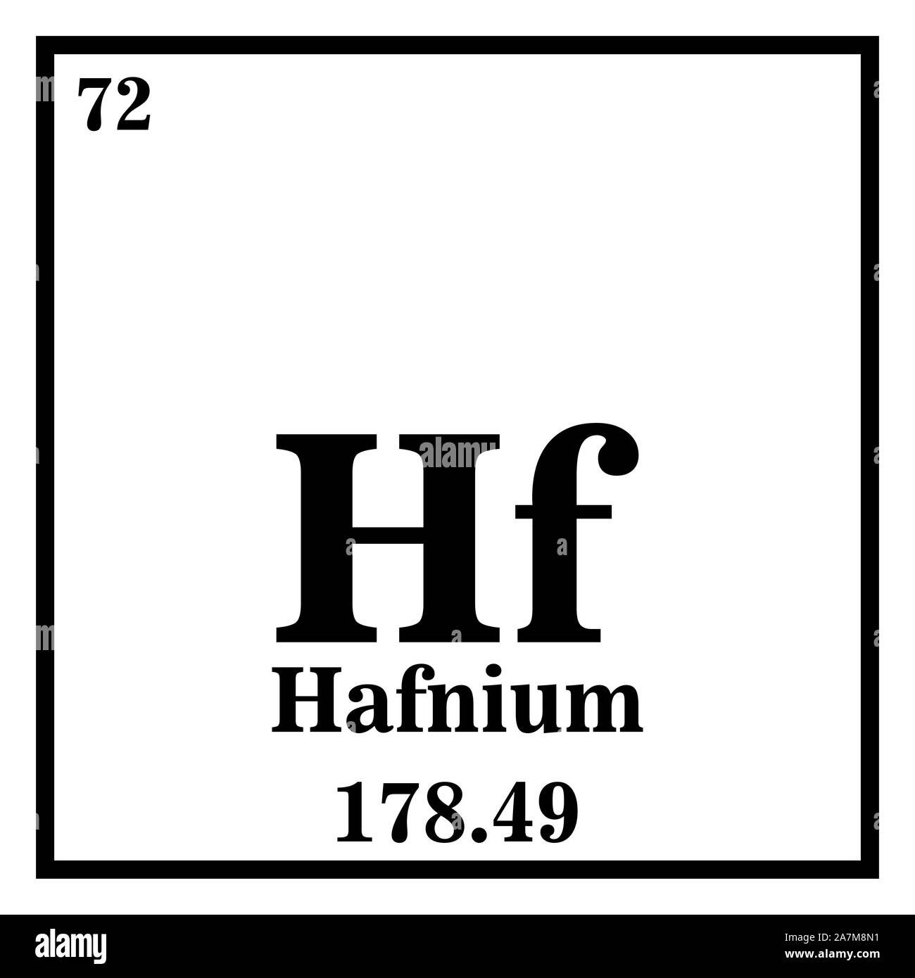 Hafnium Periodic Table of the Elements Vector illustration eps 10 Stock ...