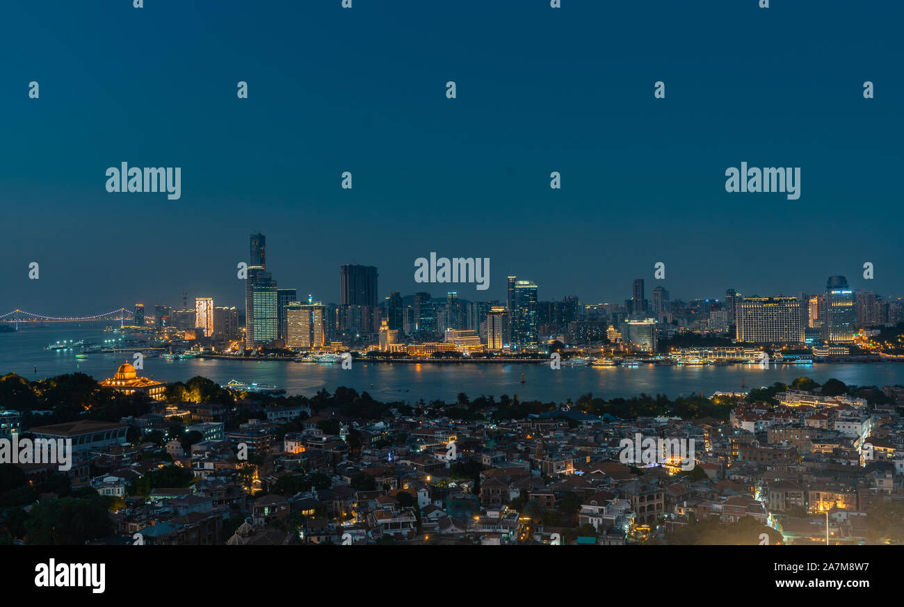 Wonderful view in early autumn from Gulangyu, a pedestrian-only island ...