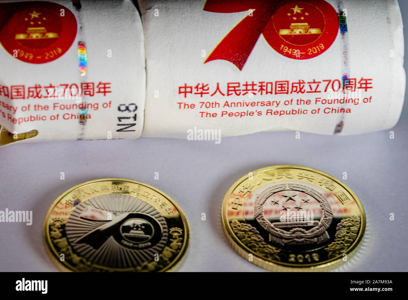 A close observation about two sides of commemorative coins issued by ...
