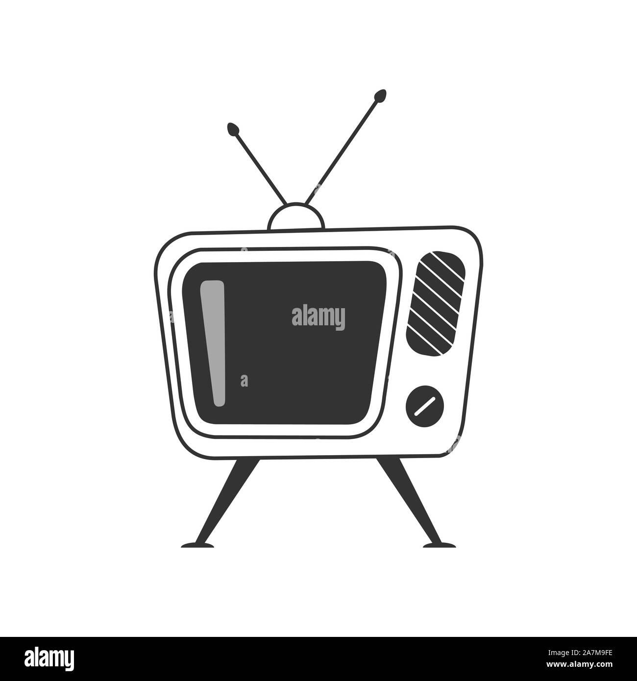 Simple broadcast frame design Cut Out Stock Images & Pictures - Alamy