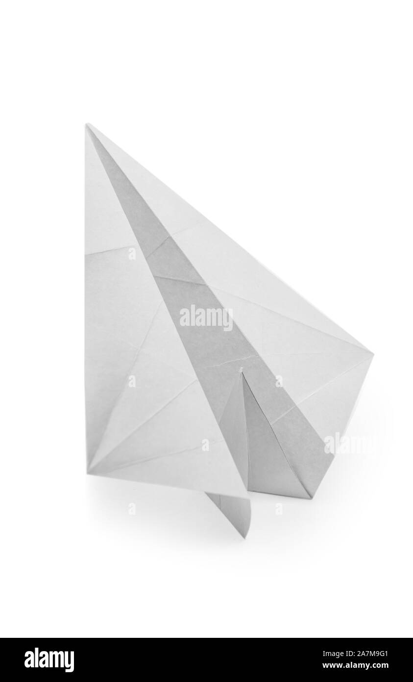 Paper plane isolated with clipping path Stock Photo - Alamy