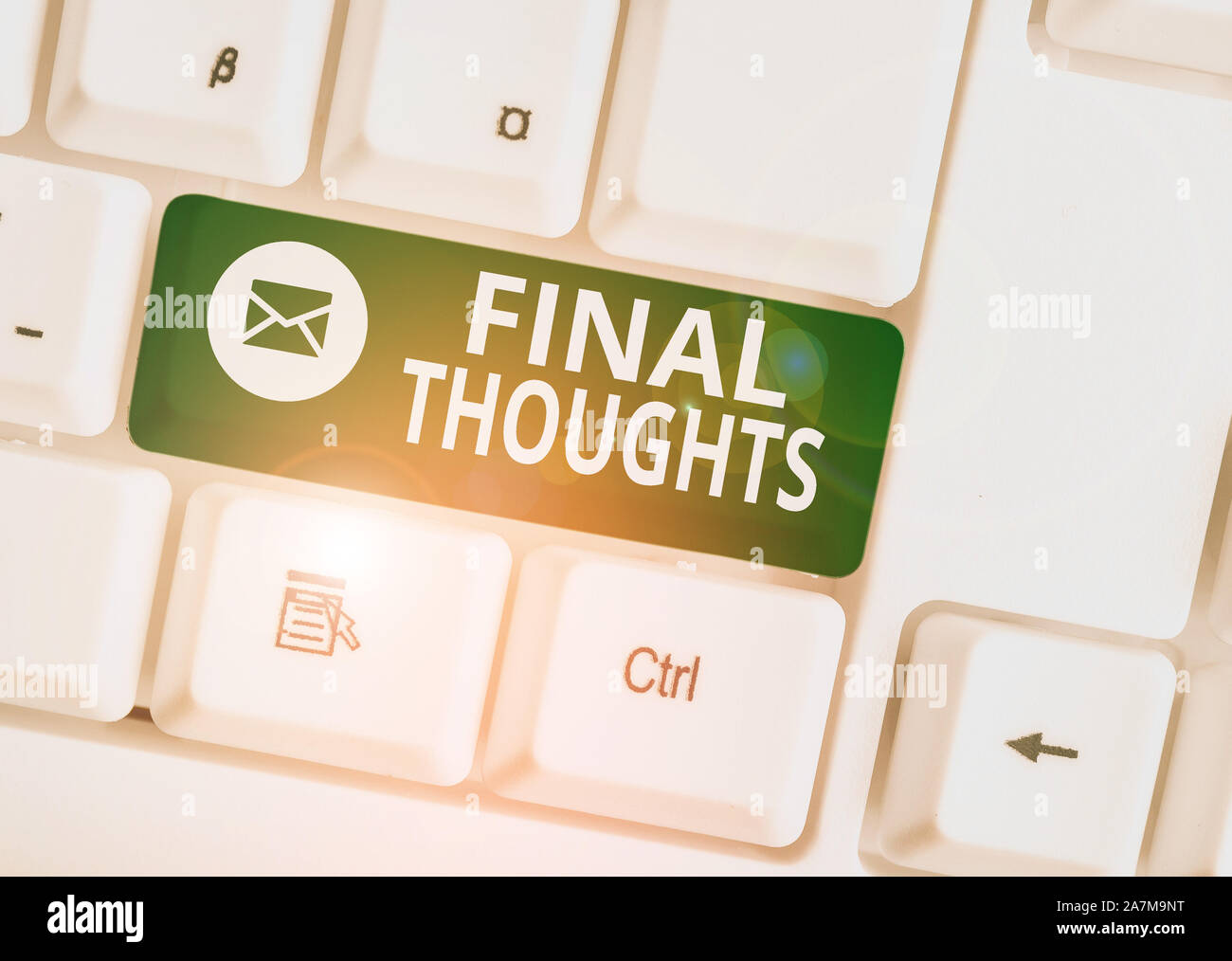 Handwriting text writing Final Thoughts. Conceptual photo the ...