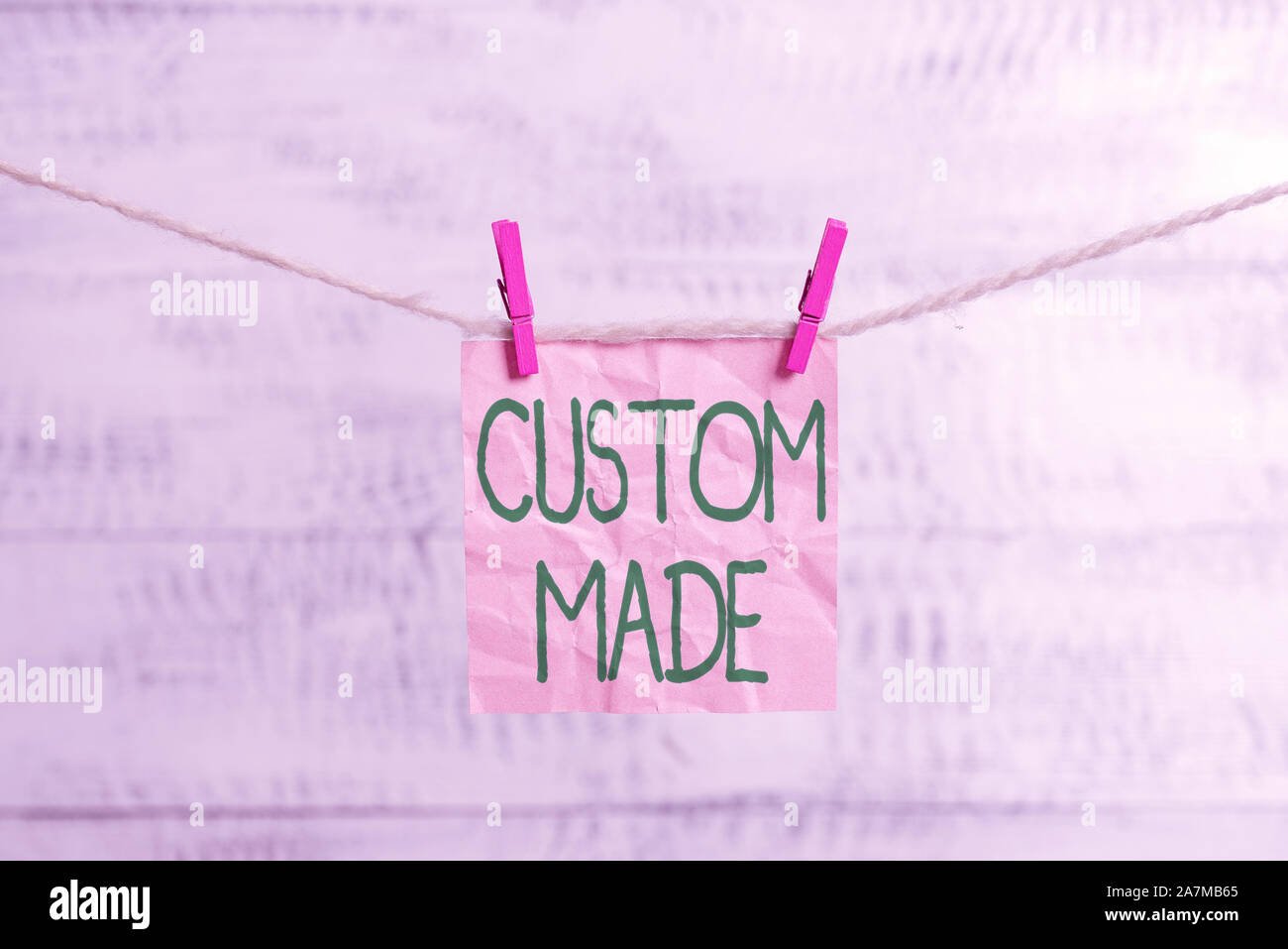 Conceptual hand writing showing Custom Made. Concept meaning it is made ...