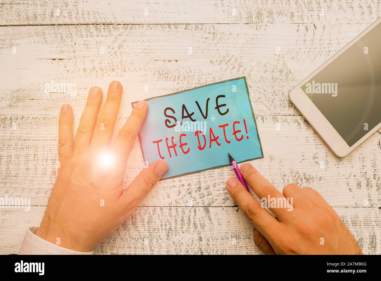 Conceptual hand writing showing Save The Date. Concept meaning reserve ...