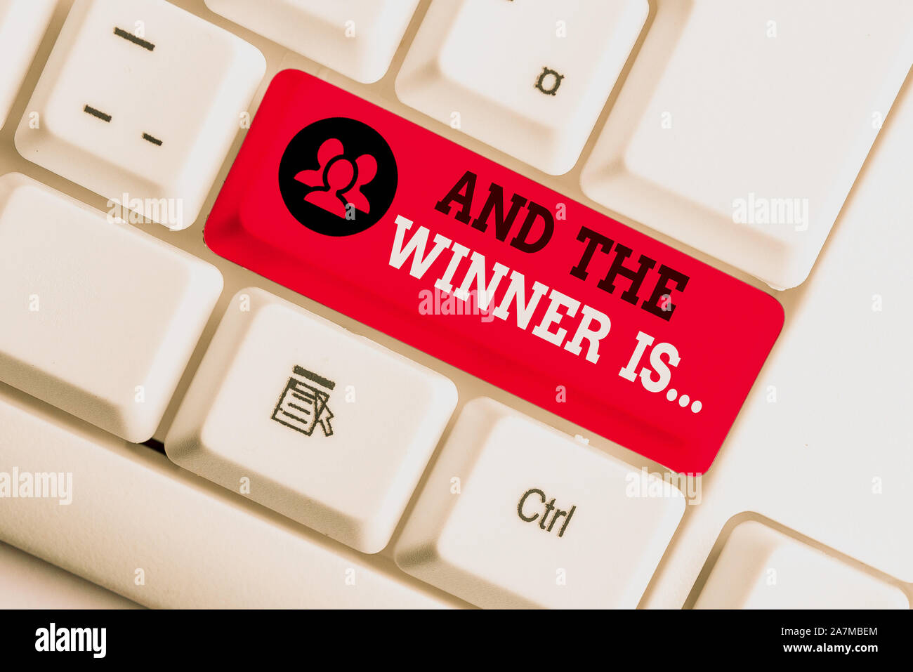 Handwriting text And The Winner Is. Conceptual photo announcing a ...