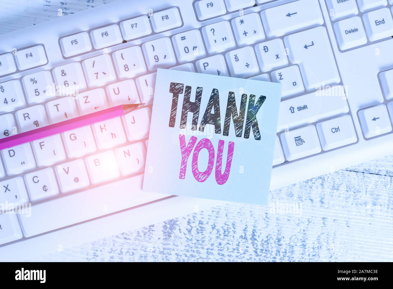 Writing note showing Thank You. Business concept for a polite ...
