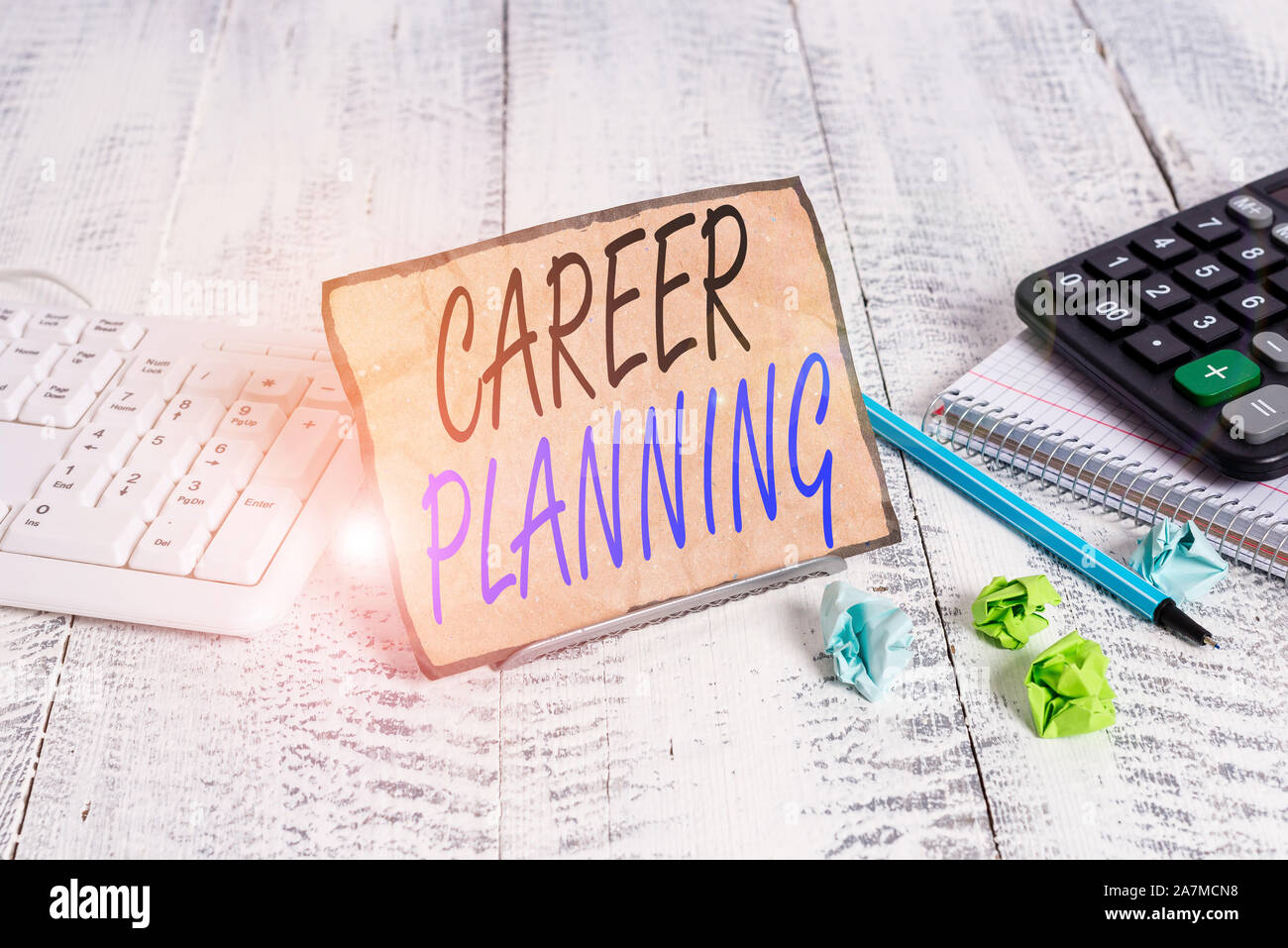 Writing note showing Career Planning. Business concept for ...