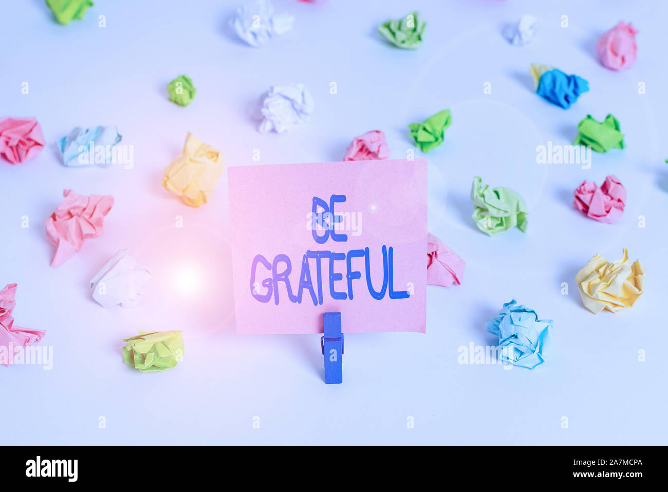 Writing note showing Be Grateful. Business concept for feeling or ...