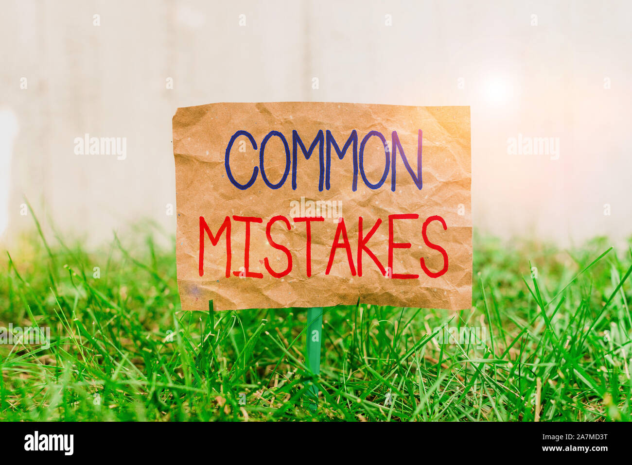 Word writing text Common Mistakes. Business photo showcasing actions ...