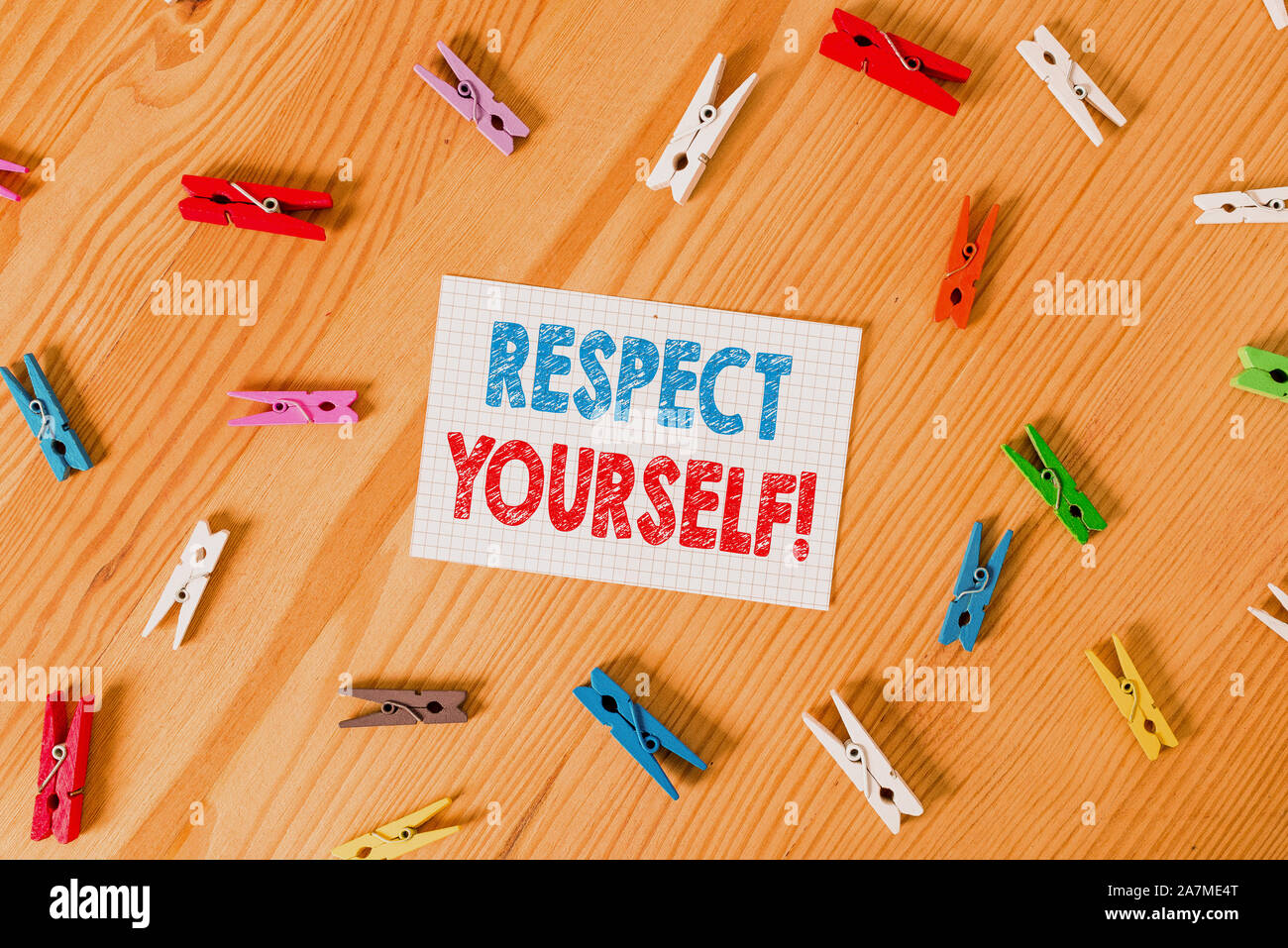 Handwriting text writing Respect Yourself. Conceptual photo believing ...