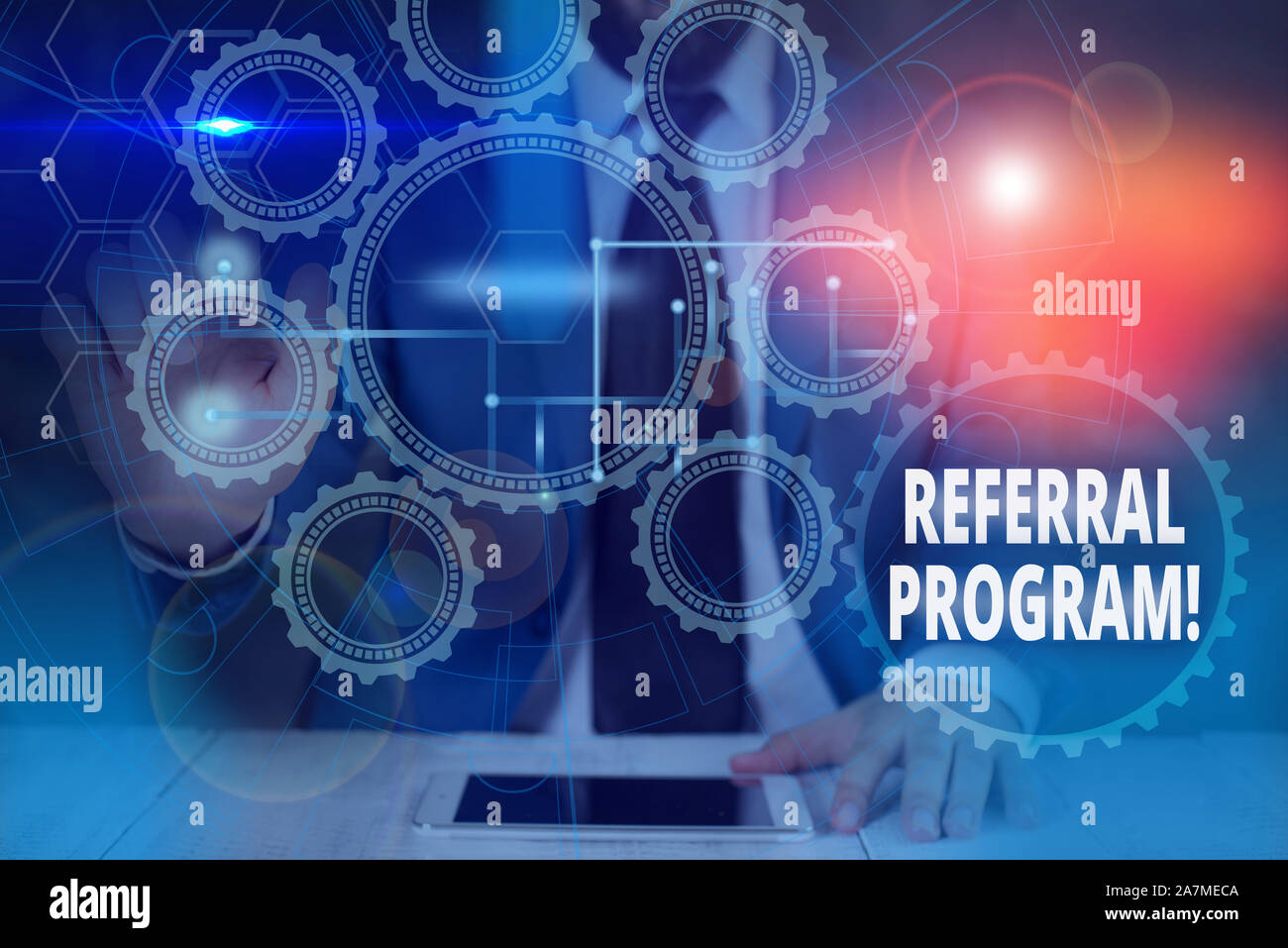 Handwriting text Referral Program. Conceptual photo employees are ...