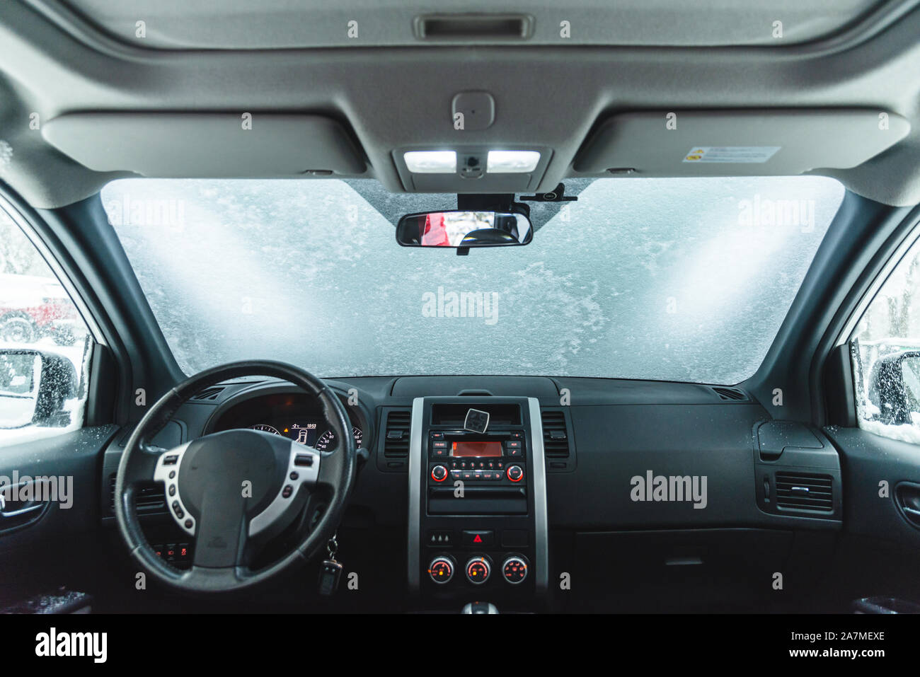 Car dashboard snow hi-res stock photography and images - Alamy
