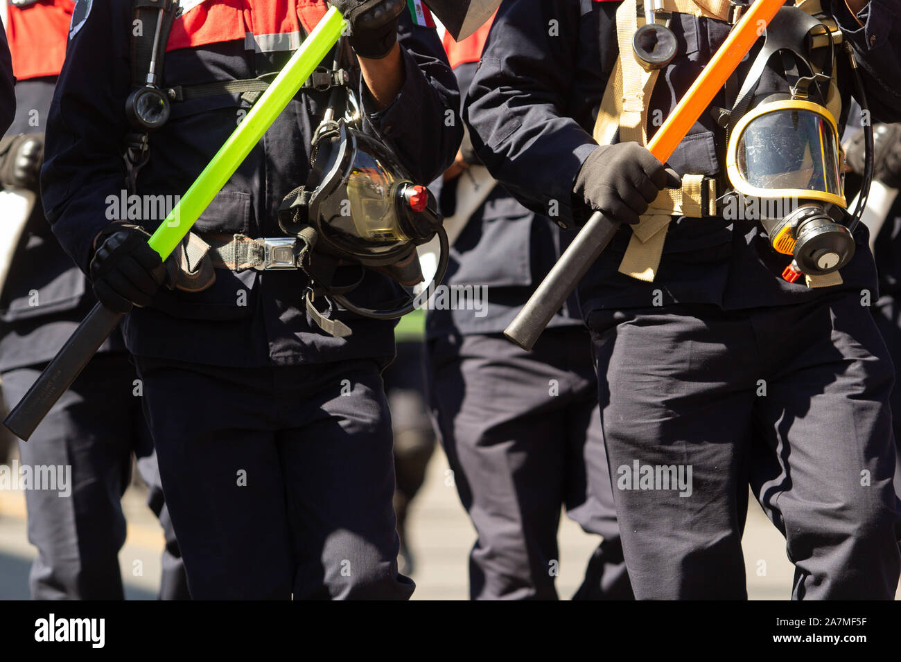 Safety protection walking holding crowd hi-res stock photography and ...