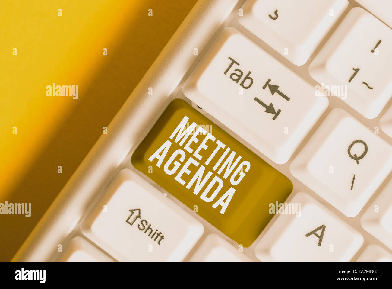 Handwriting text writing Meeting Agenda. Conceptual photo items that ...